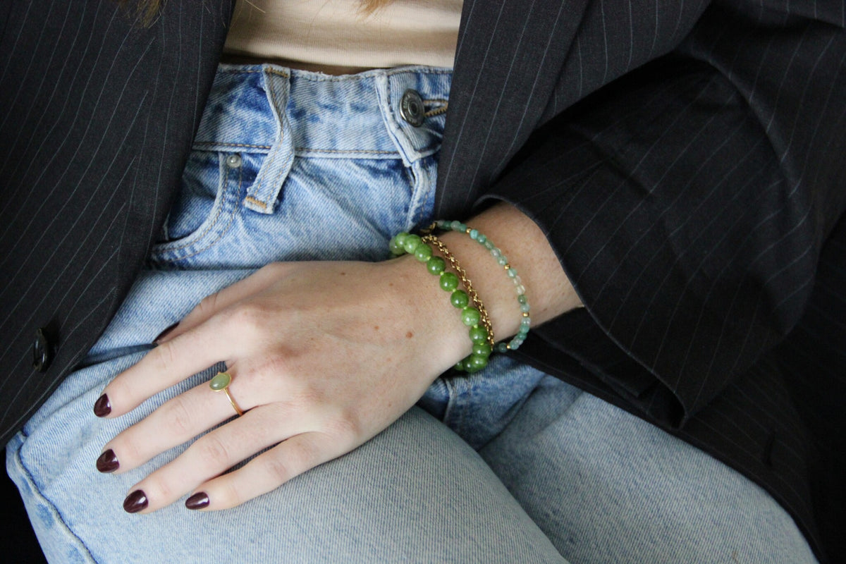 Vive | Rings | Natural Stone | Stainless Steel | Adjustable | Notbranded
